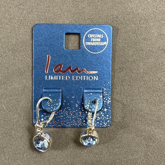 I Am | Jewelry | Limited Edition Earrings Nwt Blue Crystals | Poshmark